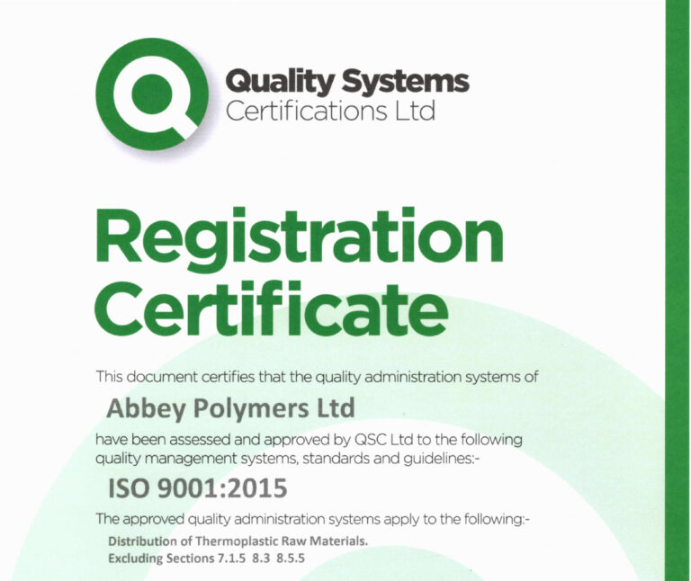 Quality Assurance in Polymer Supply | Abbey Polymers